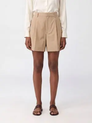 Fabiana Filippi Cotton Blend High-waisted Shorts - Beige
