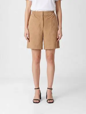 URBANCODE Faux Suede High Waisted Shorts - Beige