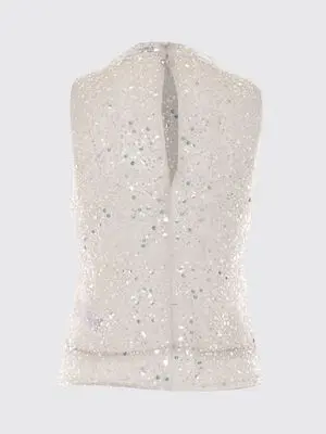 Patrizia Pepe Embellished Sequined Crêpe Top
