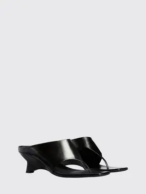Khaite Heeled Thong Sandal - Black