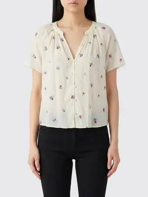 FORTE_FORTE Embroidered Short Sleeve Shirt - Beige