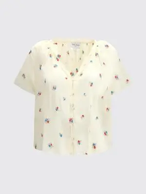 FORTE_FORTE Embroidered Short Sleeve Shirt - Beige