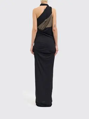 ENTIRE STUDIOS Asymmetrical Stretch Cotton Maxi Dress - Black
