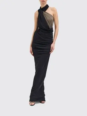 ENTIRE STUDIOS Asymmetrical Stretch Cotton Maxi Dress - Black