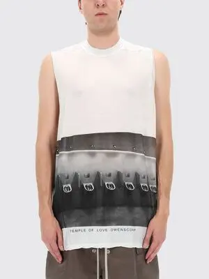 Rick Owens Printed Cotton Tank Top - White