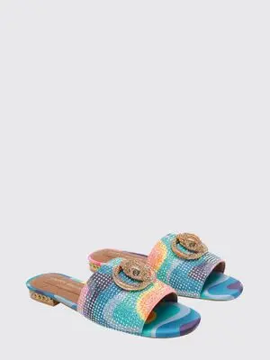 Kurt Geiger Chelsea Rhinestone Satin Mules