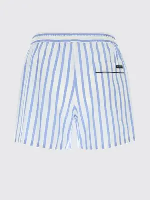Dolce & Gabbana Cotton And Silk Blend Shorts With Drawstring Waist