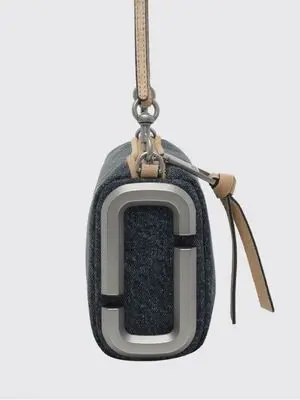 Marc Jacobs The Snapshot Monogram Denim Shoulder Bag - Blue