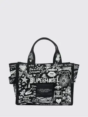 Marc Jacobs The Small Tote Bag In Cotton Canvas With Printed Logo