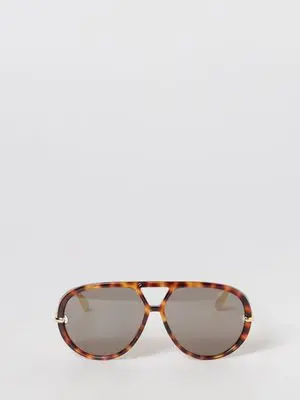 Bottega Veneta Classic Aviator Sunglasses In Metal And Recycled Acetate - Brown