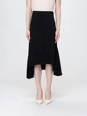 Victoria Beckham Asymmetric Satin Mini Skirt - Black