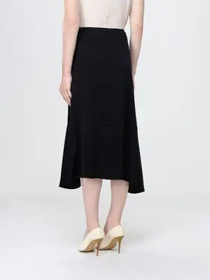 Victoria Beckham Asymmetric Satin Mini Skirt