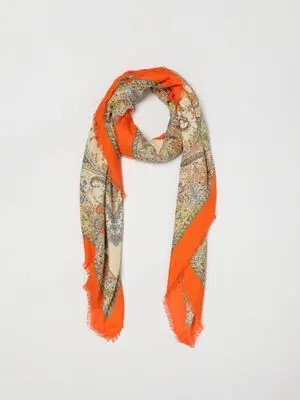 Etro Paisley Print Cotton Blend Foulard