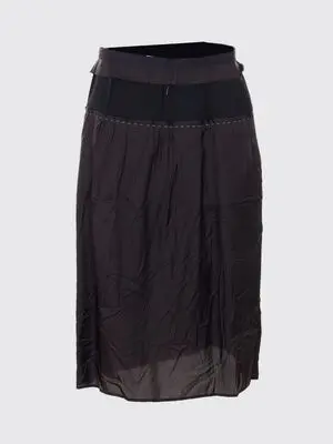 MAISON MARGIELA Cupro Blend Midi Skirt - Grey