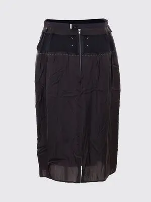 MAISON MARGIELA Cupro Blend Midi Skirt - Grey