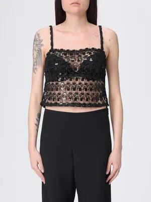 H COUTURE Lace And Sequin Embellished Top - Black