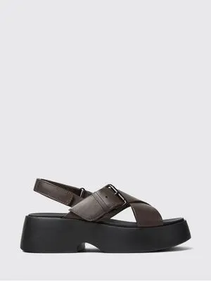 Camper Tasha Leather Sandals - Brown