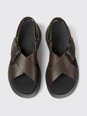 Camper Tasha Leather Sandals - Brown