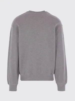 Maison Kitsuné Cotton Crewneck Sweatshirt With Logo - Grey