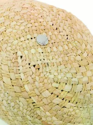 KIJIMA TAKAYUKI Raffia Cap With Detachable Scarf