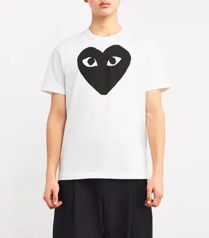 Play Comme Des Garcon Heart Logo T-shirt - White