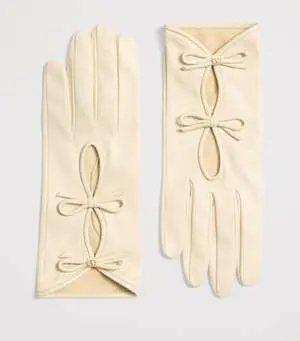 Valentino Garavani Leather Vlogo Signature Gloves