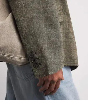Our Legacy Linen-silk-cotton Halt Blazer - Brown