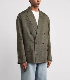 Our Legacy Linen-silk-cotton Halt Blazer - Brown