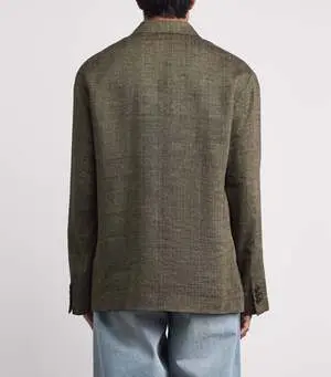 Our Legacy Linen-silk-cotton Halt Blazer - Brown