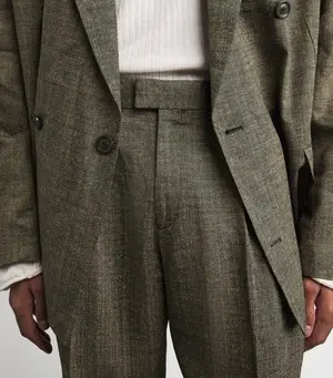 Our Legacy Linen-silk-cotton Straight Leg Trousers - Brown