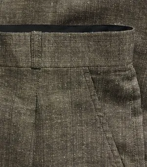 Our Legacy Linen-silk-cotton Straight Leg Trousers - Brown