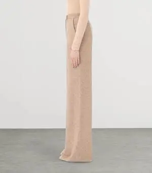 Valentino Garavani Virgin Wool Wide-leg Trousers - Beige