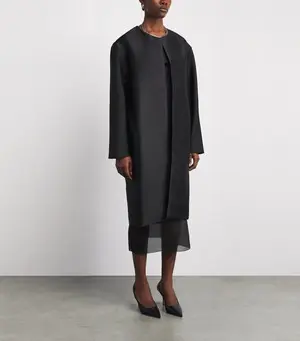 VORANIDA Collarless Long Coat