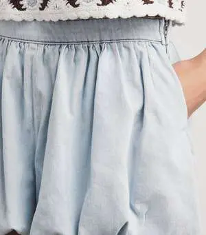 Maje Chambray Bubble-hem Skort