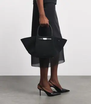 DEMELLIER Midi Suede The New York Tote Bag - Black