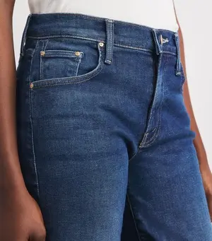MOTHER The Rambler Zip Ankle Jeans - Blue
