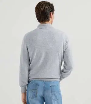 Brunello Cucinelli Cashmere Polo Sweater - Grey