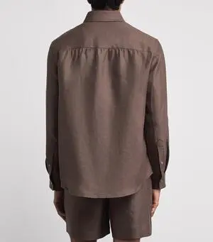 GOD'S TRUE CASHMERE Linen Cocoa Shirt
