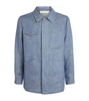 GOD'S TRUE CASHMERE Linen-denim Jacket