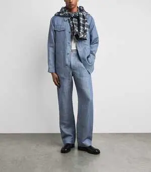 GOD'S TRUE CASHMERE Linen-denim Jacket
