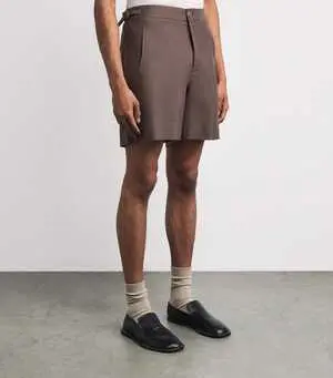 GOD'S TRUE CASHMERE Linen Shorts With Sunstone Detailing