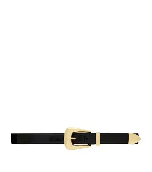 Saint Laurent Folk Buckle Belt - Black