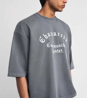WILLY CHAVARRIA Cotton Community Centre T-shirt - Grey