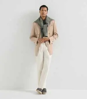 Brunello Cucinelli Silk Délavé And Linen Gabardine Deconstructed Blazer - Brown