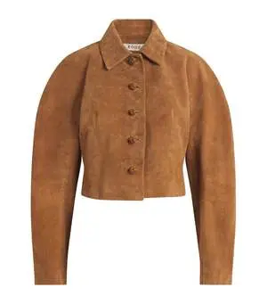 RÓHE Textured Suede Cropped Jacket