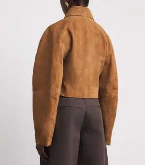 RÓHE Textured Suede Cropped Jacket