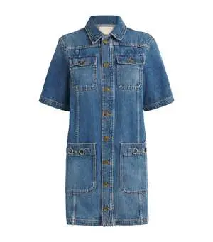 Ulla Johnson Denim Mini Shirt Dress