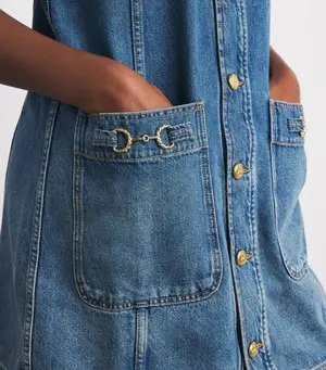Ulla Johnson Denim Mini Shirt Dress