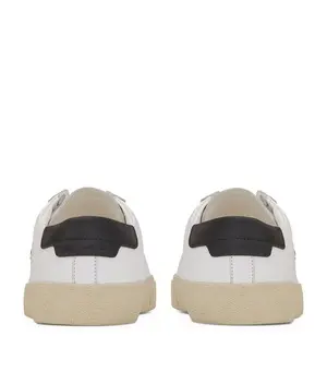 Saint Laurent Leather Court Classic Andy Sneakers - White