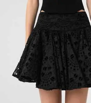 ALLSAINTS Broderie Anglaise Dotty Mini Skirt